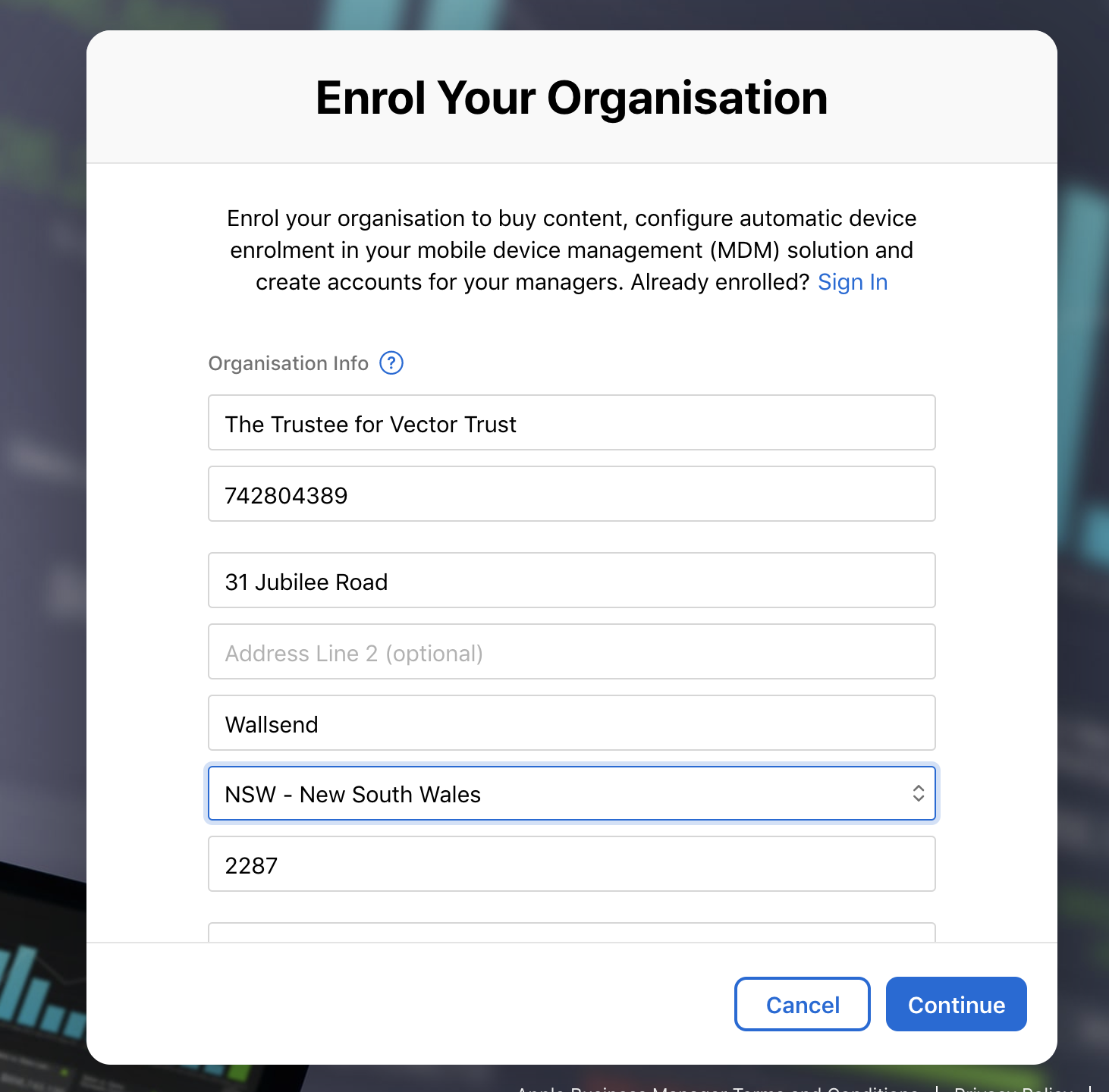 How do we get set up with Apple Business Manager