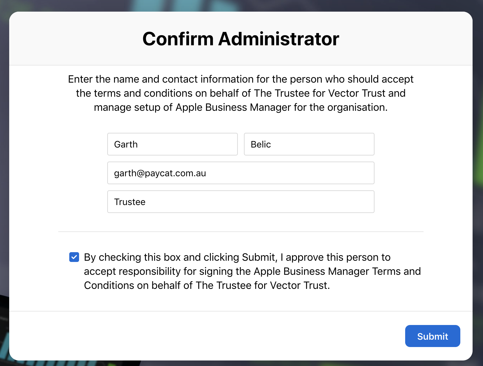 How do we get set up with Apple Business Manager
