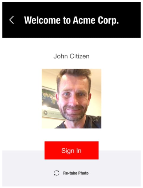 What is the Visitor Registration Screen used for in the Noahface App?
